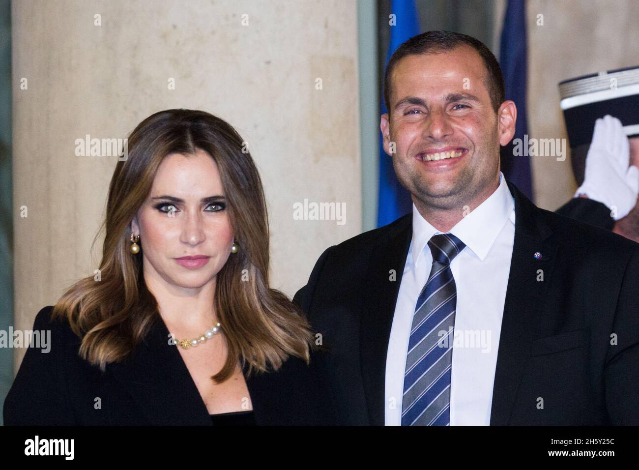 Paris, France. 11th Nov, 2021. Robert Abela first minister of Malte and ...
