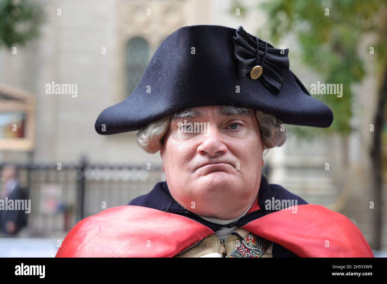 New York, N.Y/USA – 11th Nov. 2021: A historical reenactor dressed as ...