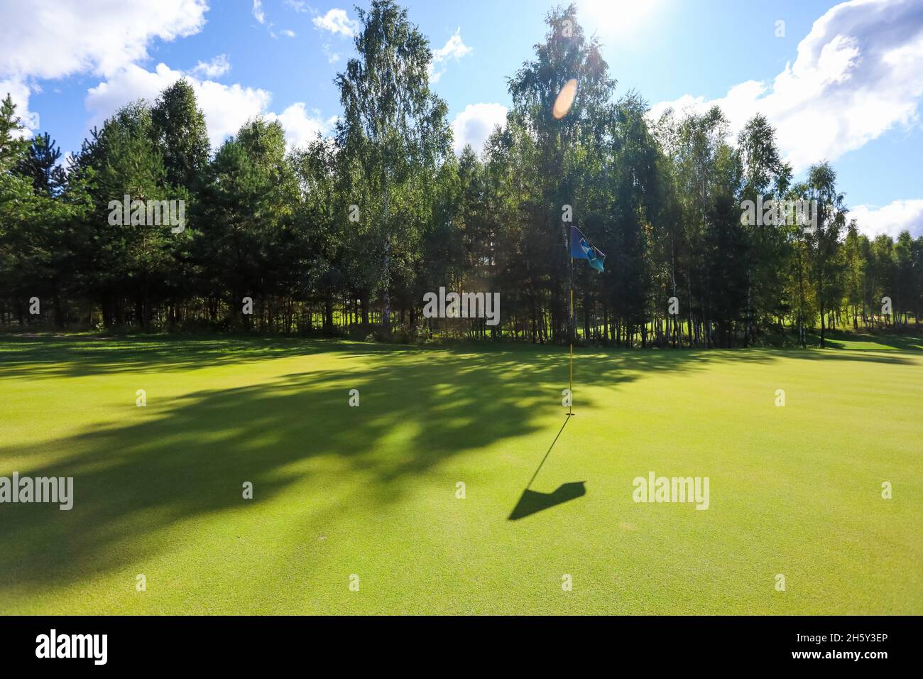 Shadow of golf flag hi-res stock photography and images - Alamy