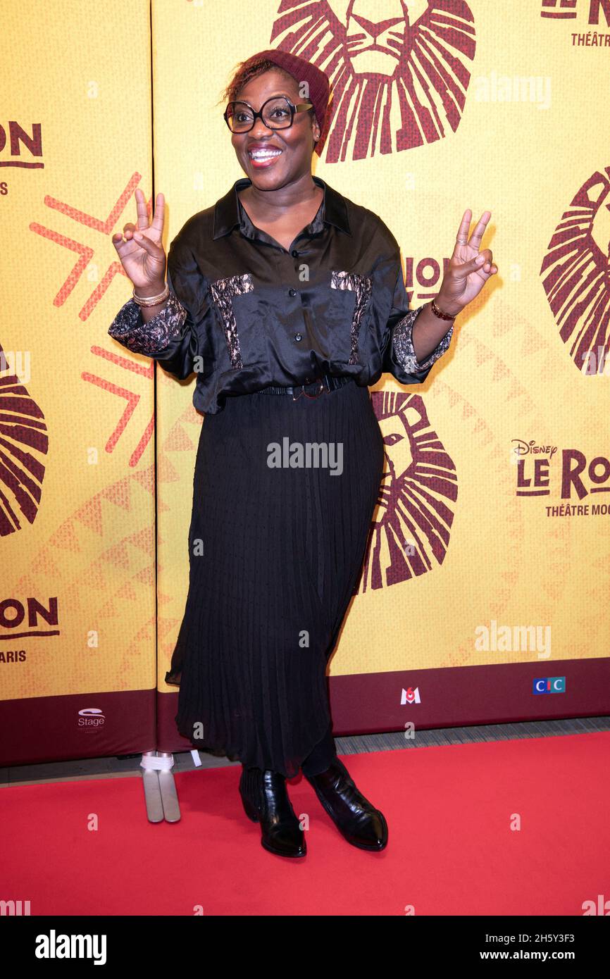 Paris, France. 11th Nov, 2021. Claudia Tagbo attends the musical comedy ...