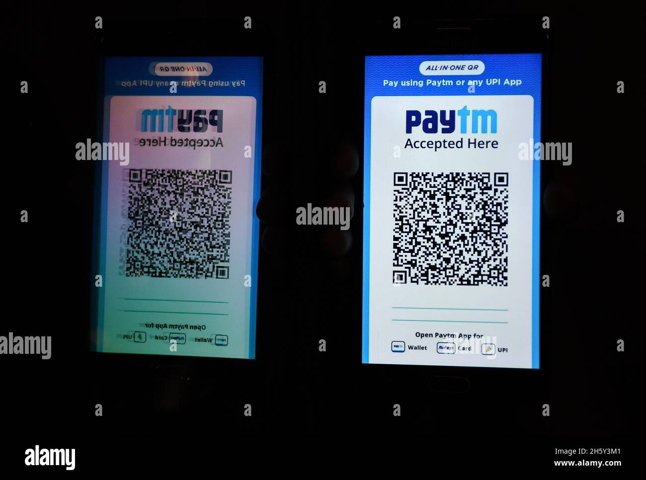 Mumbai, India. 09th Nov, 2021. Paytm logo seen displayed on a mobile ...