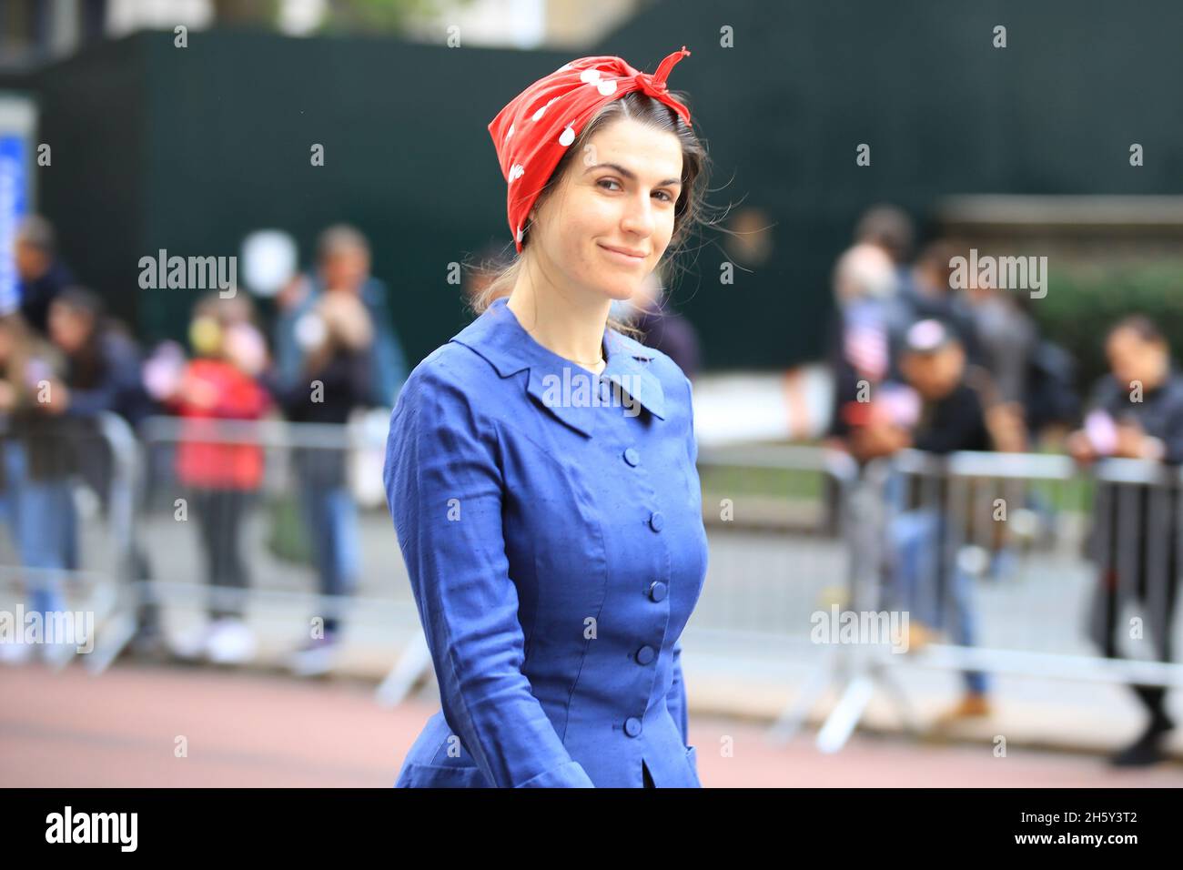 New York, N.Y/USA – 11th Nov. 2021: A historical reenactor dressed as ...