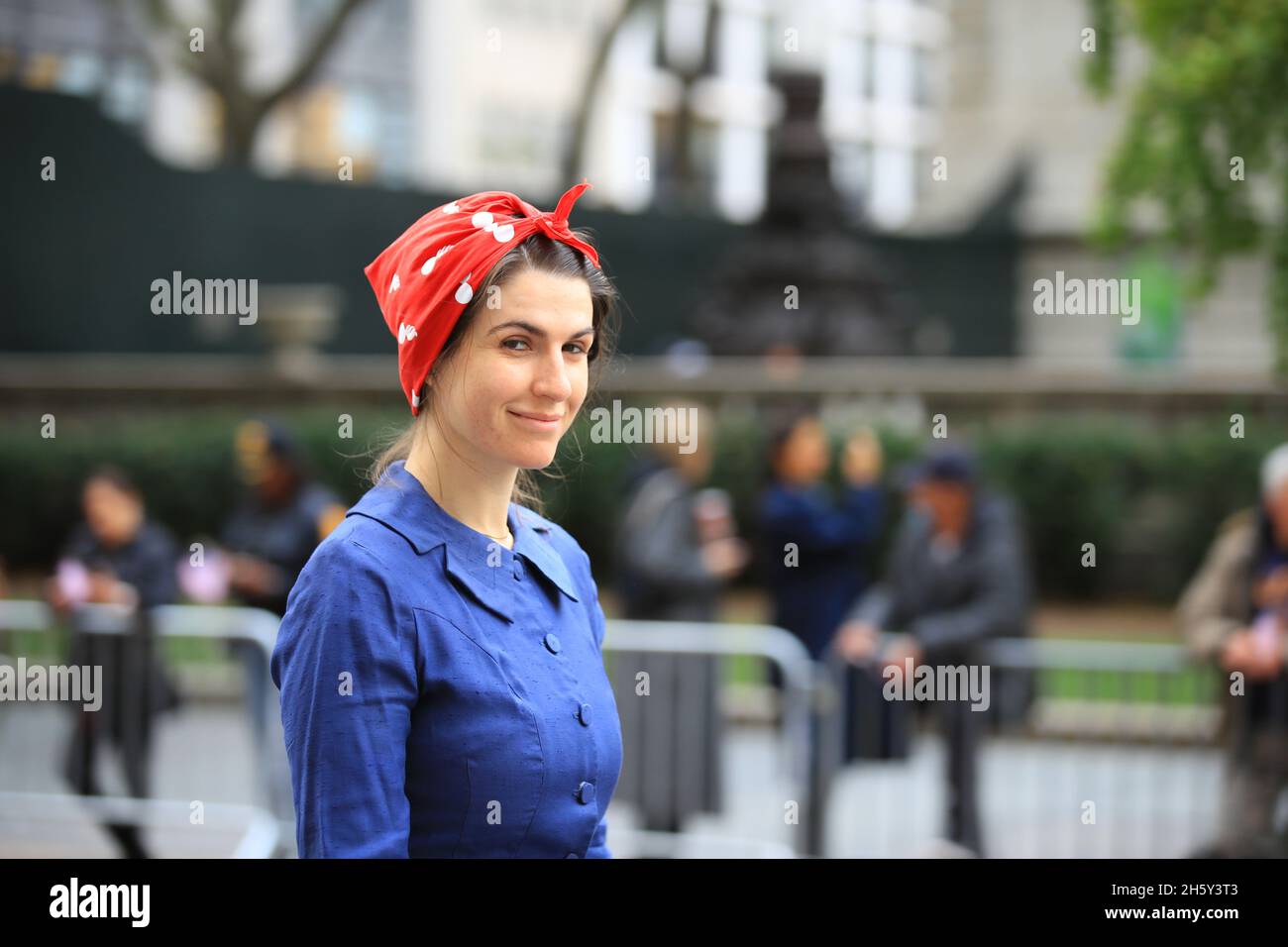 New York, N.Y/USA – 11th Nov. 2021: A historical reenactor dressed as ...