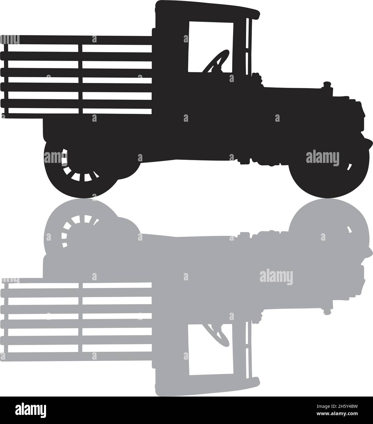 Classic car country road Stock Vector Images - Alamy