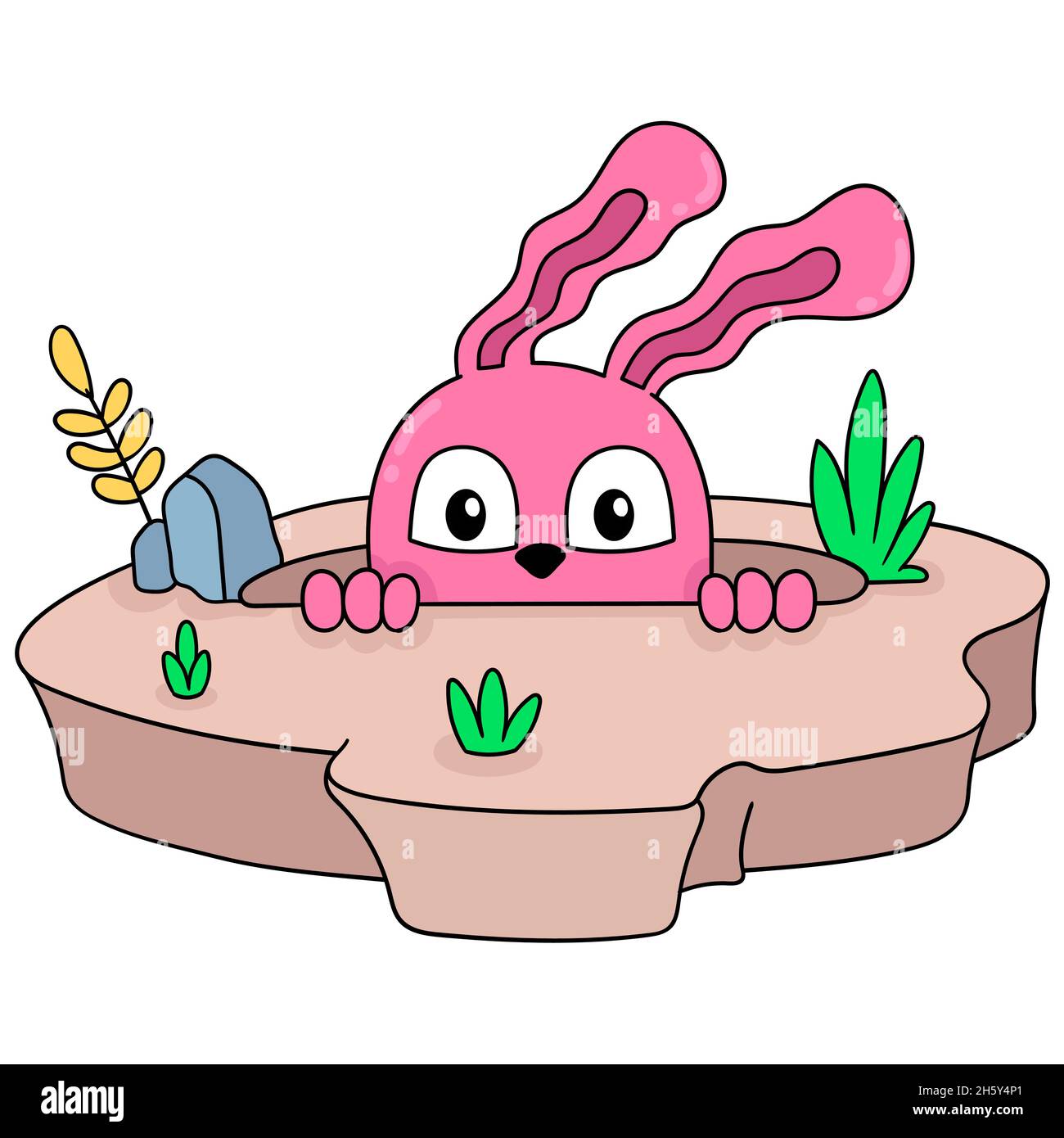 Cartoon pink bunny hi-res stock photography and images - Alamy