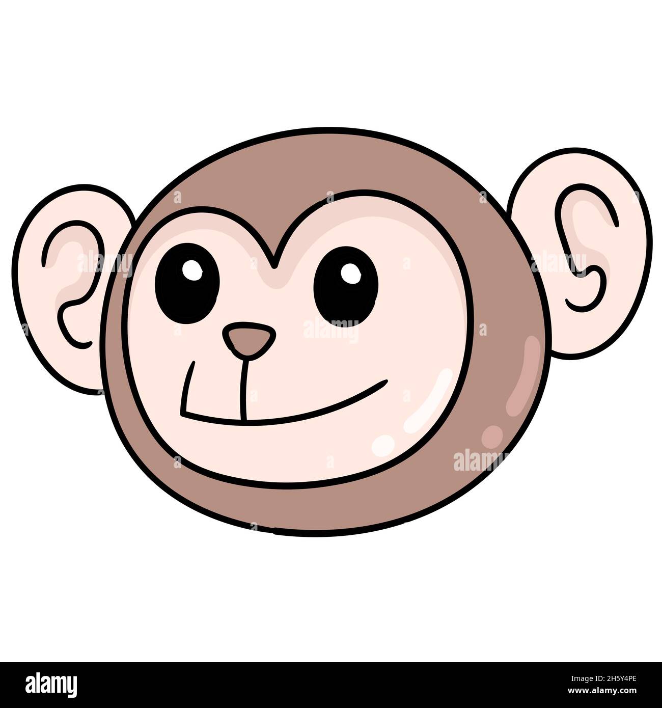 happy smiling face monkey head Stock Vector Image & Art - Alamy