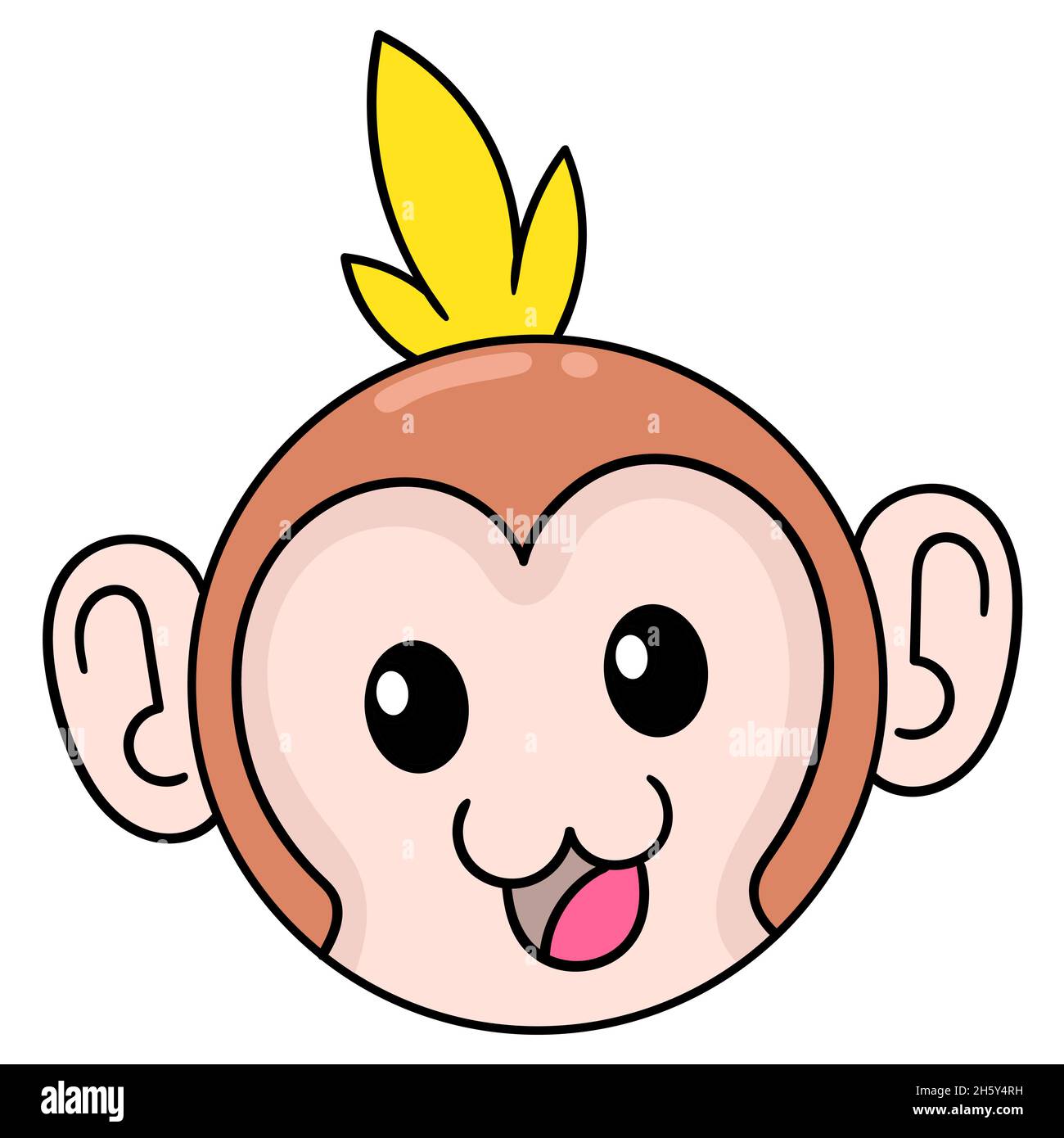 Monkey head illustration hi-res stock photography and images - Alamy