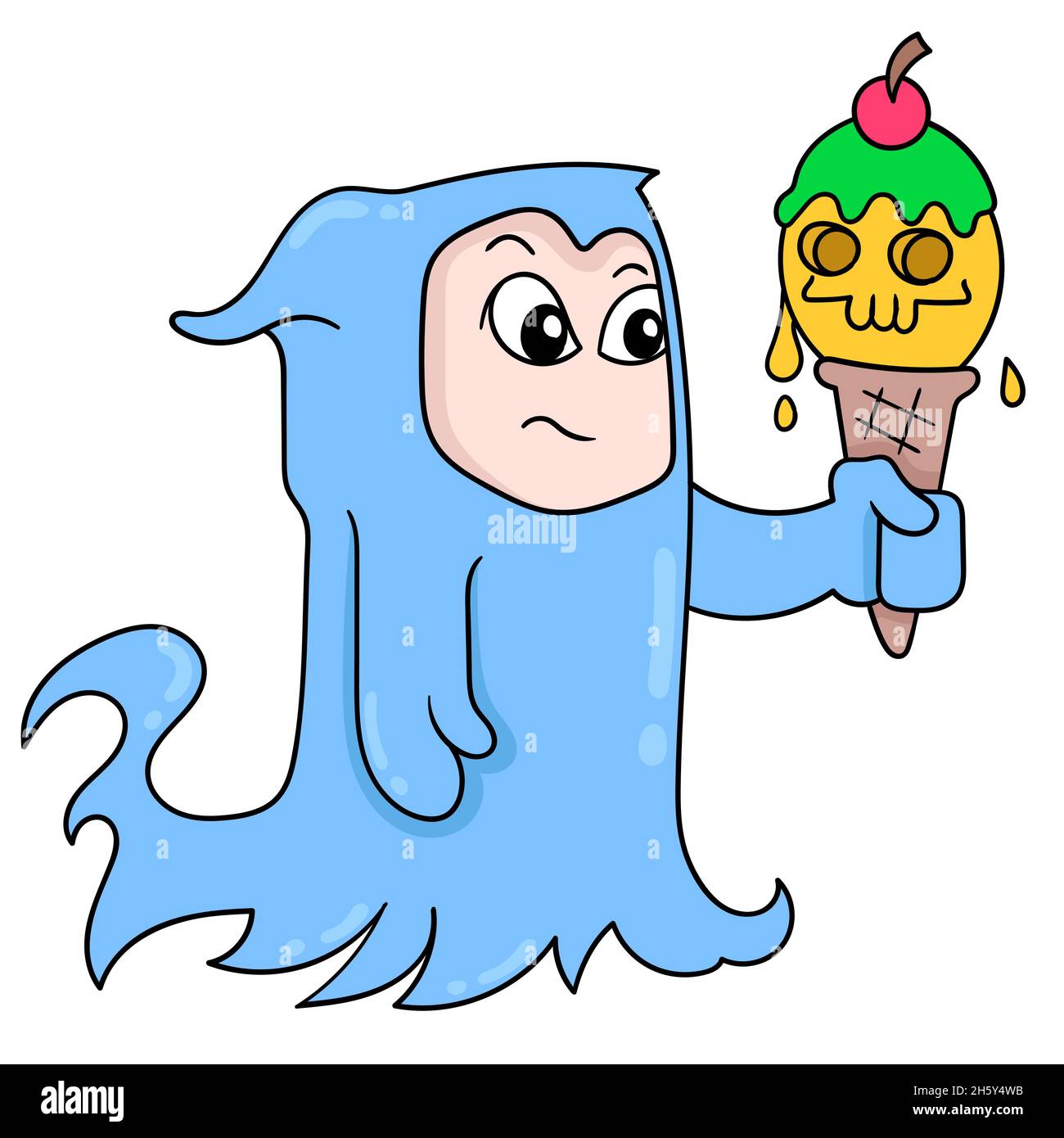 Holding ice cream vector vectors Cut Out Stock Images & Pictures - Alamy