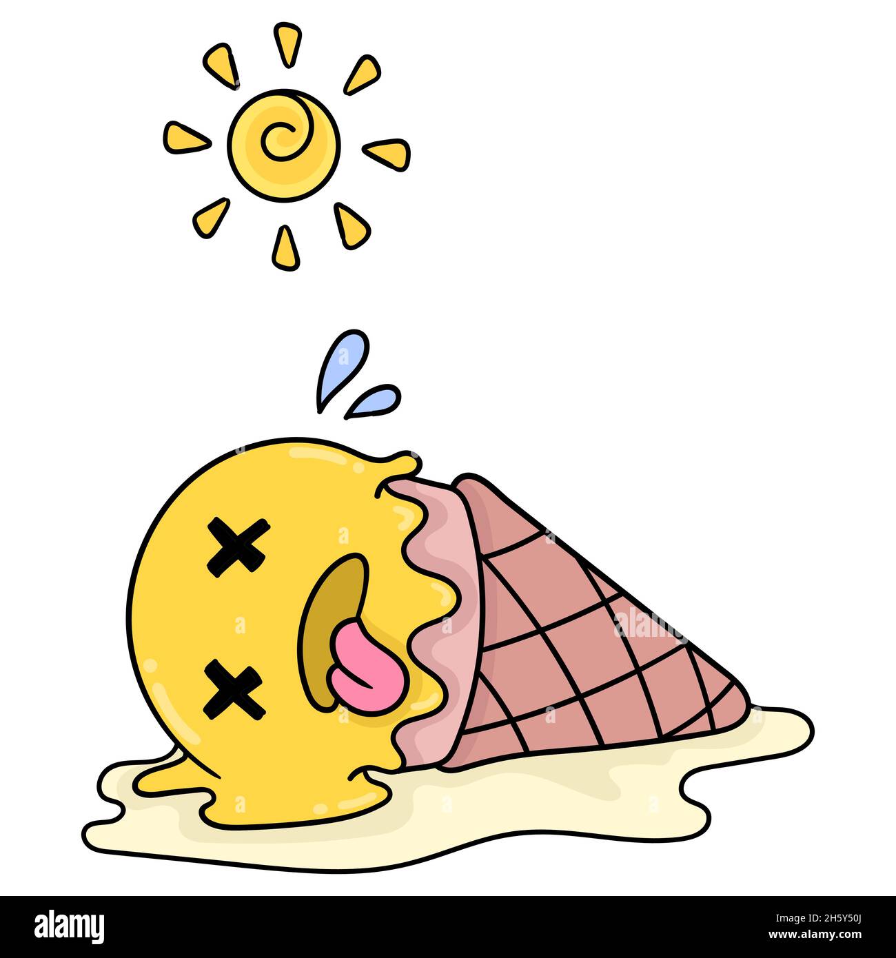 ice cream cones are falling unconscious Stock Vector Image & Art - Alamy