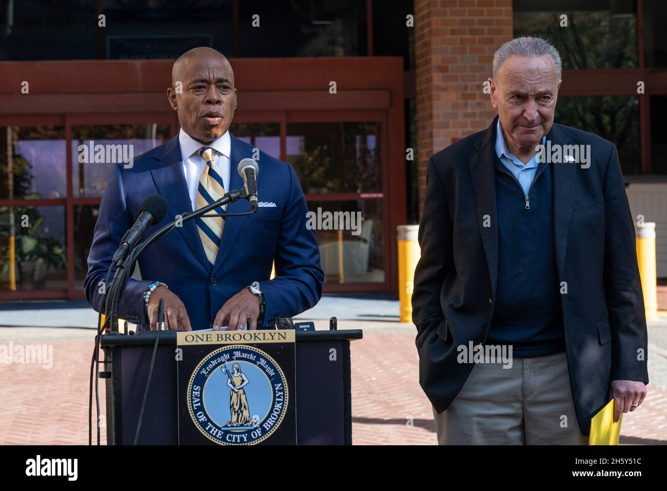 New York, NY - November 11, 2021: On Veterans Day Mayor-elect Eric ...
