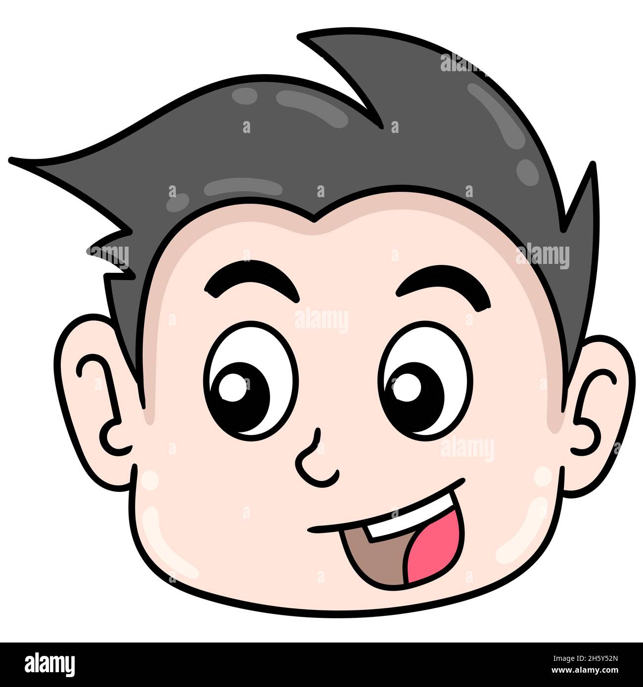 handsome faced boy head is smiling Stock Vector Image & Art - Alamy