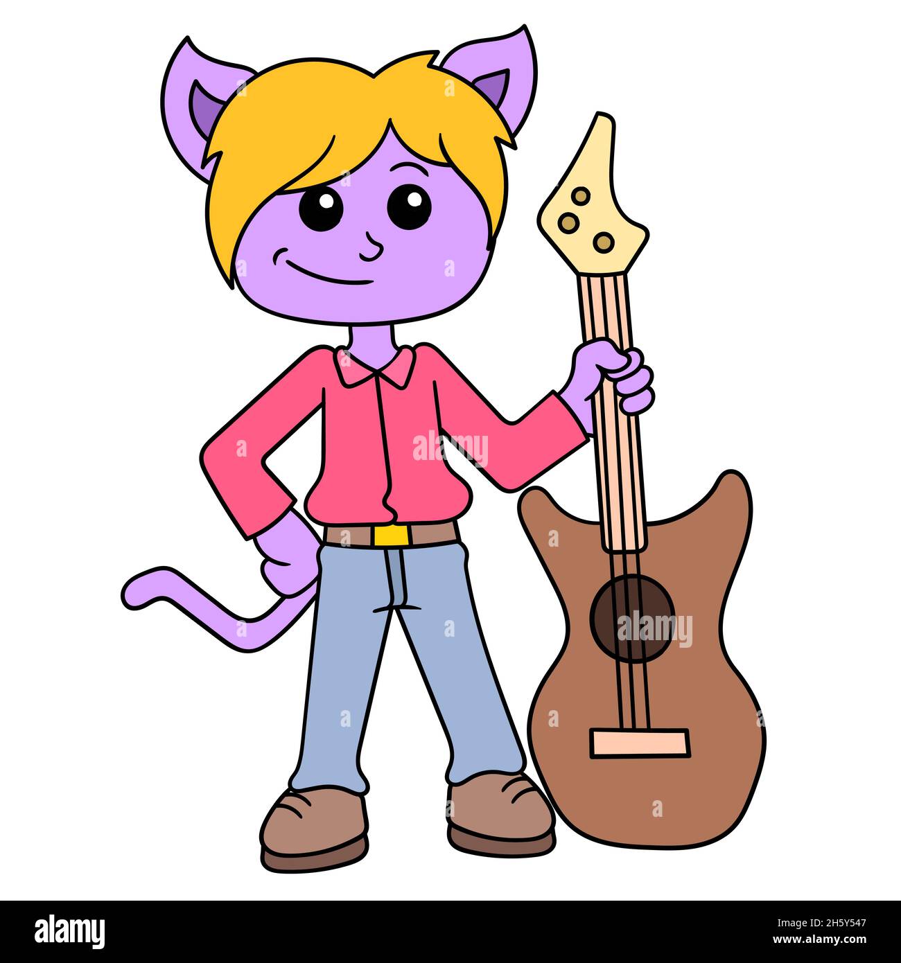 Guitar on display in Stock Vector Images - Alamy