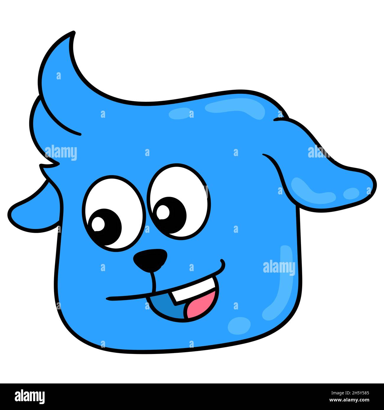 Dog smiling logo Cut Out Stock Images & Pictures - Alamy