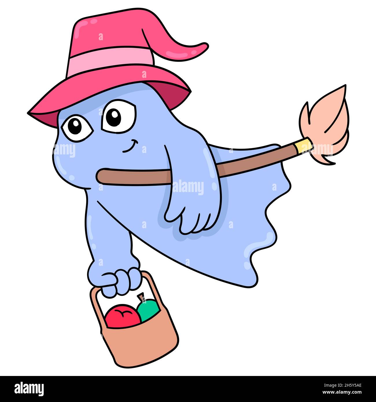 the ghost of the spirit is flying carrying Stock Vector Image & Art - Alamy