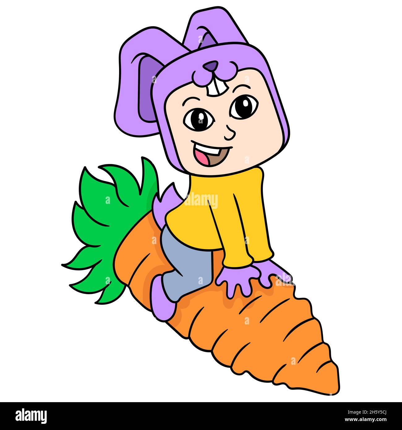 Cartoon rabbit carrot hi-res stock photography and images - Alamy