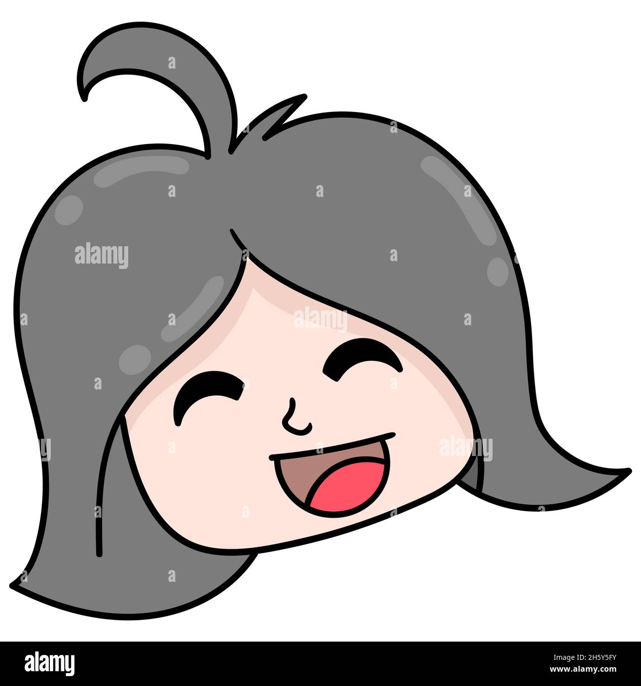 Girl laughing character Cut Out Stock Images & Pictures - Alamy