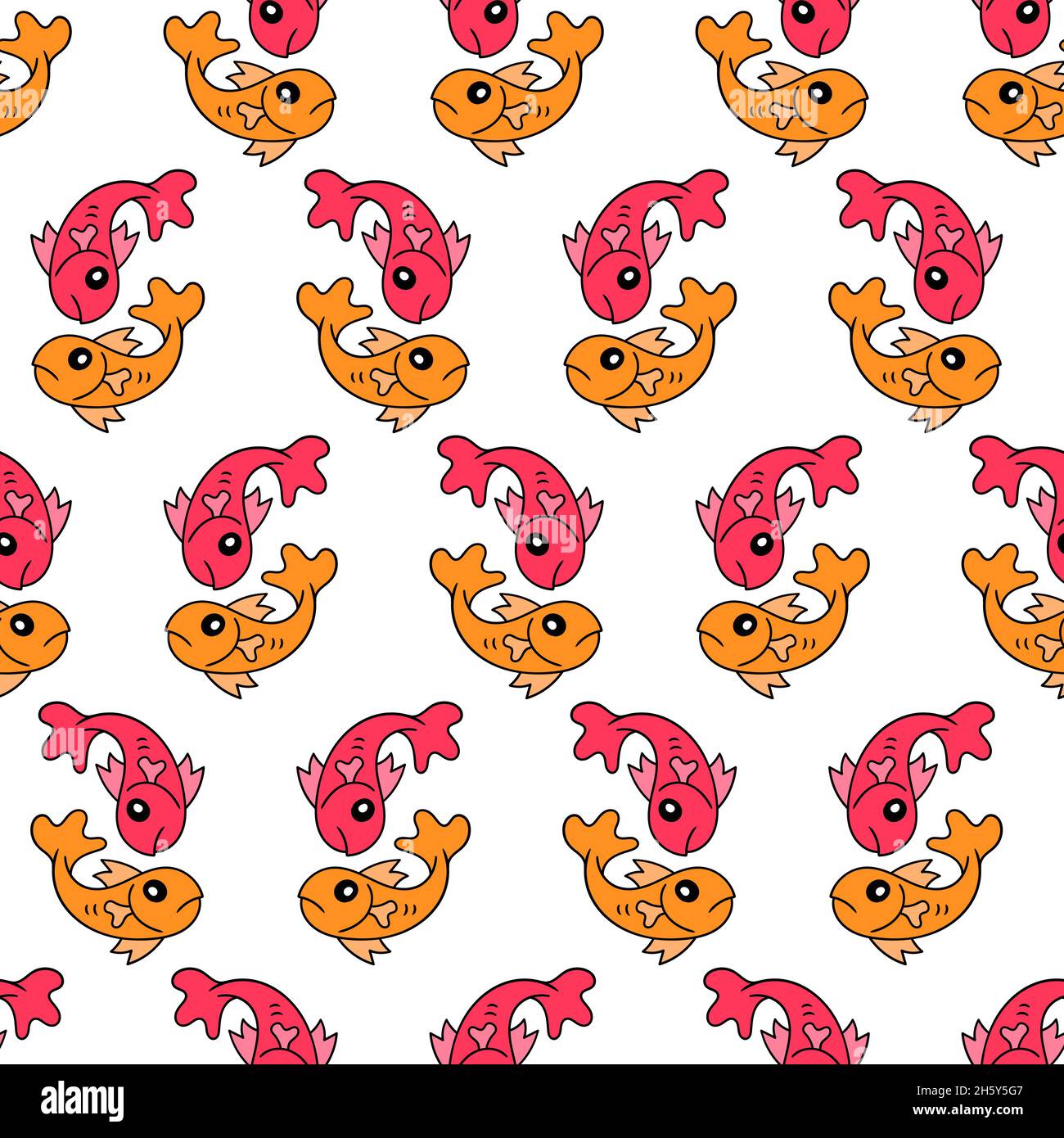 yin yang fish seamless repeat pattern Stock Vector Image & Art - Alamy