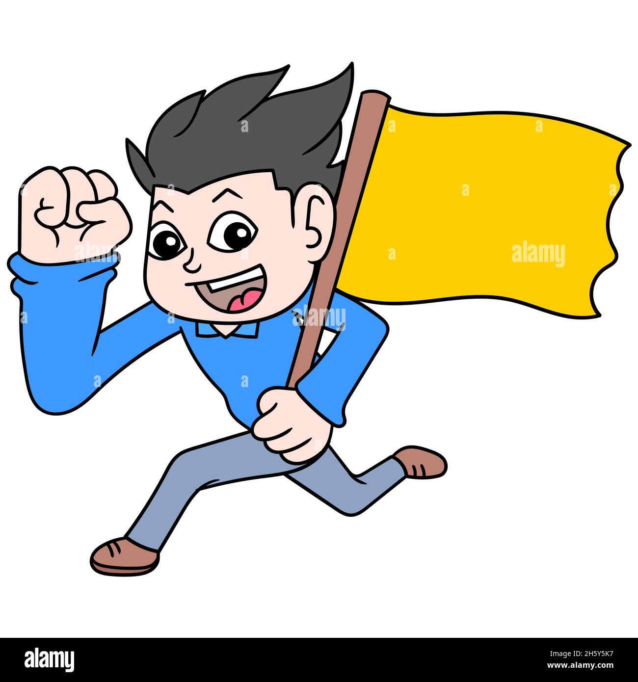 boy is running with a happy face Stock Vector Image & Art - Alamy