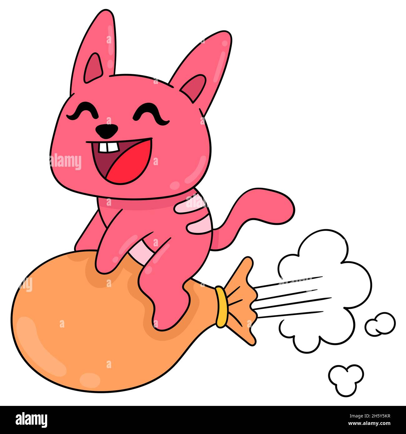 Balloon cute kawaii cat Stock Vector Images - Alamy