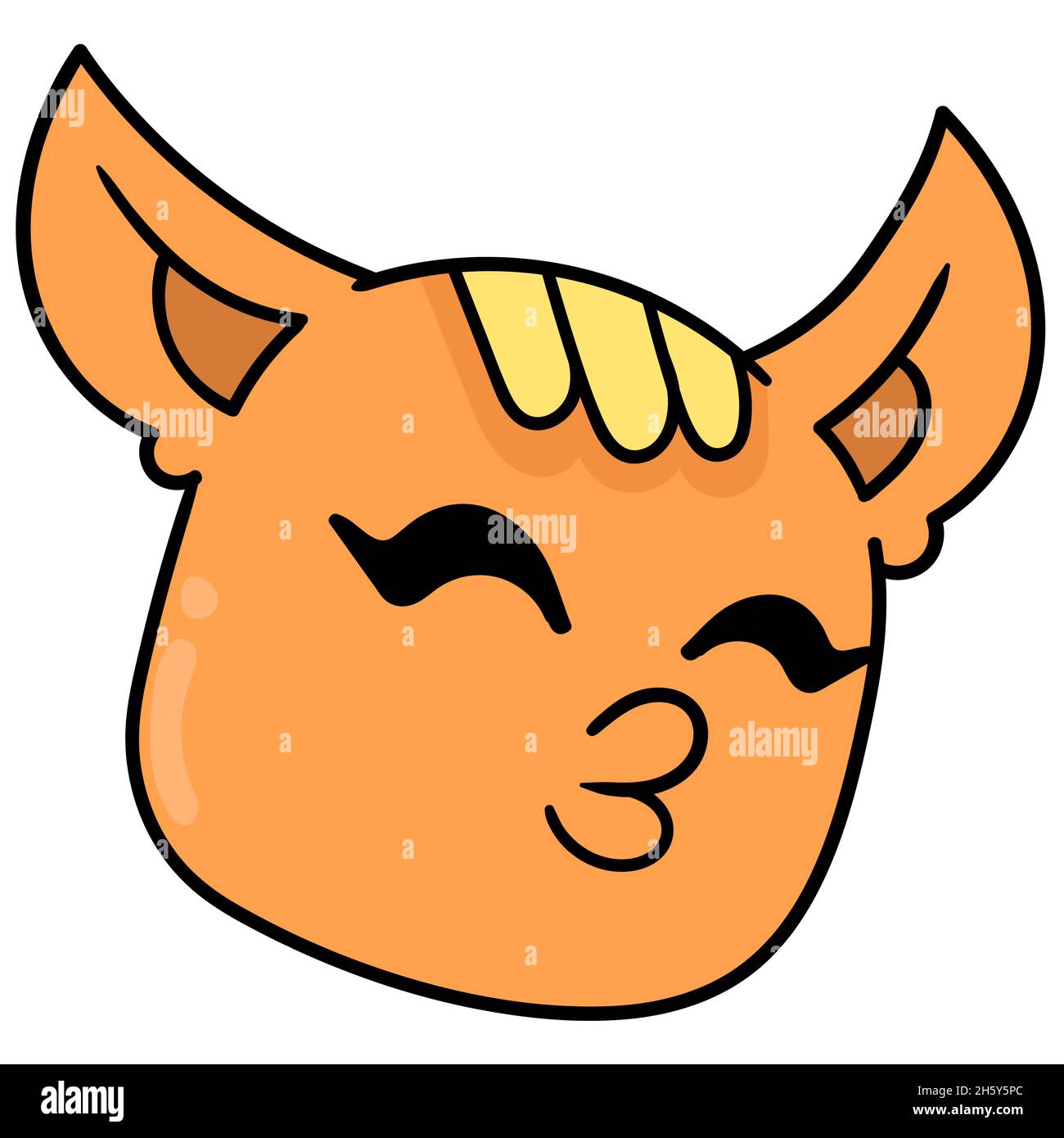 orange dog head with pouty lips want to kiss Stock Vector Image & Art ...