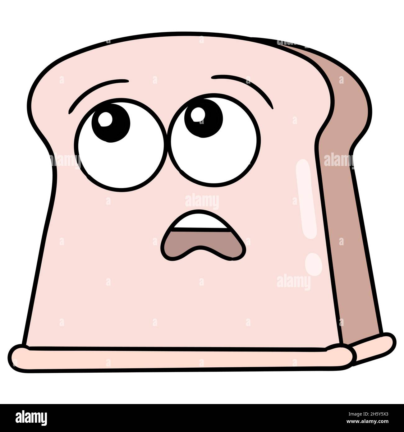 Cute bread character face Stock Vector Images - Alamy