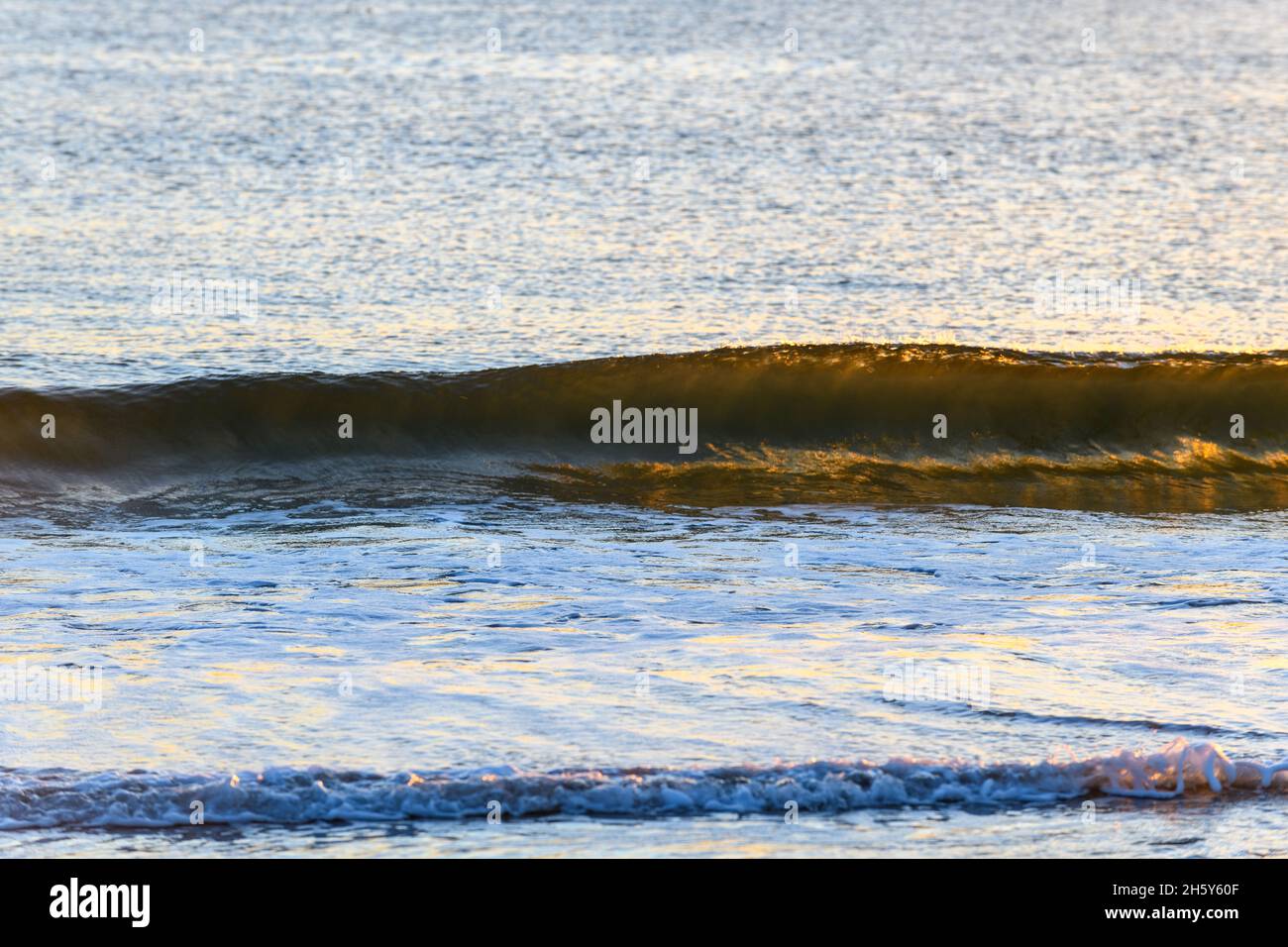 Waves crashing at sunrise, Atlantic Ocean, North Carolina, Outer Banks ...