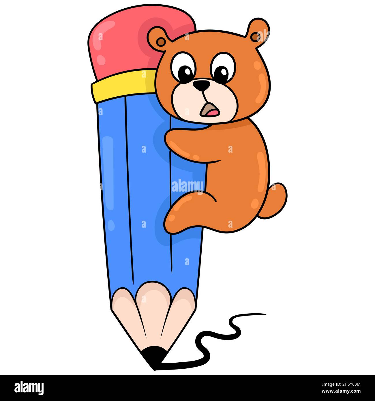 Drawing of a bear Cut Out Stock Images & Pictures - Alamy