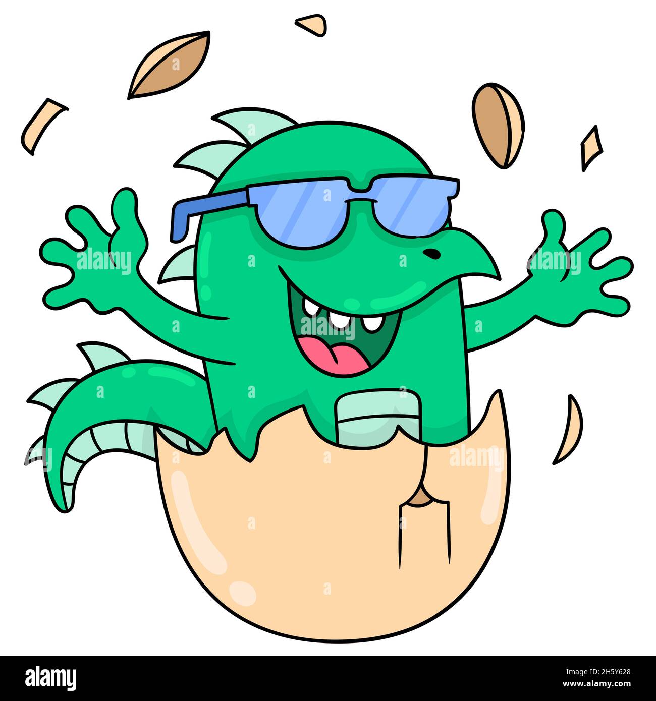 dinosaurs were born from a big egg Stock Vector Image & Art - Alamy