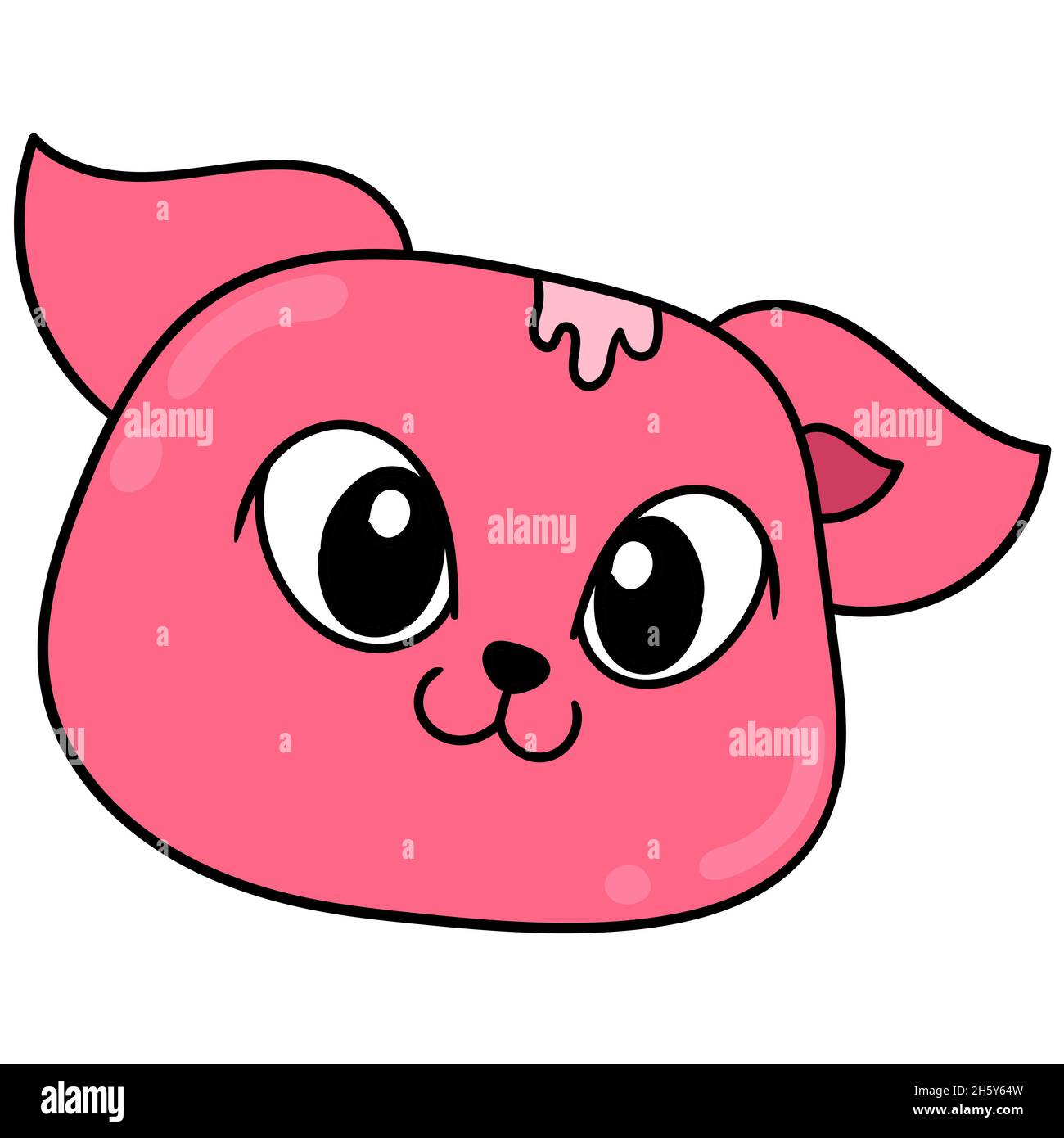 red cat head smiling happily Stock Vector Image & Art - Alamy