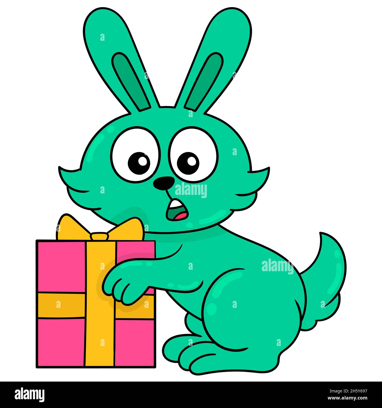 Surprised rabbit Cut Out Stock Images & Pictures - Alamy