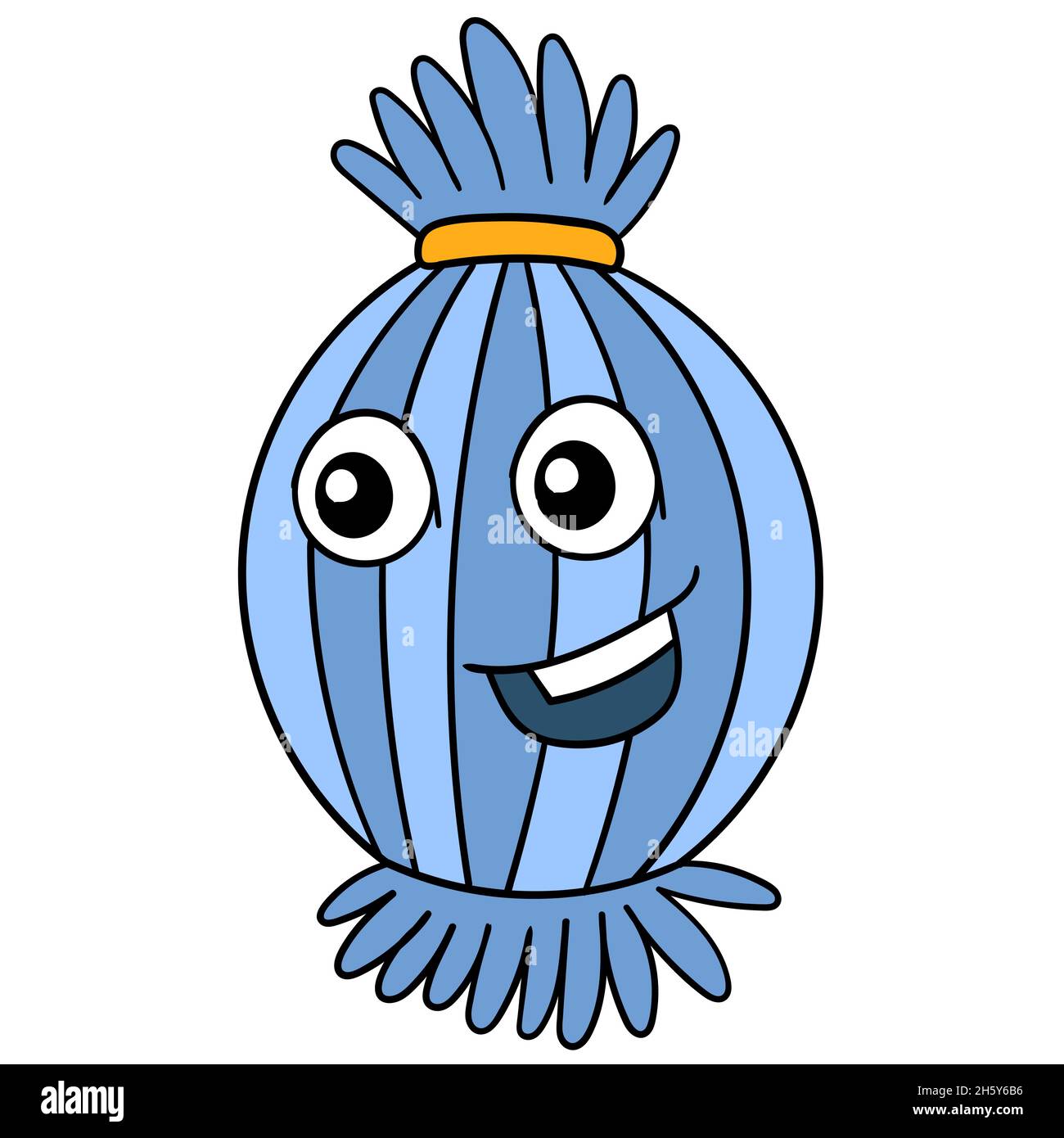 friendly smiling face straw head monster Stock Vector Image & Art - Alamy