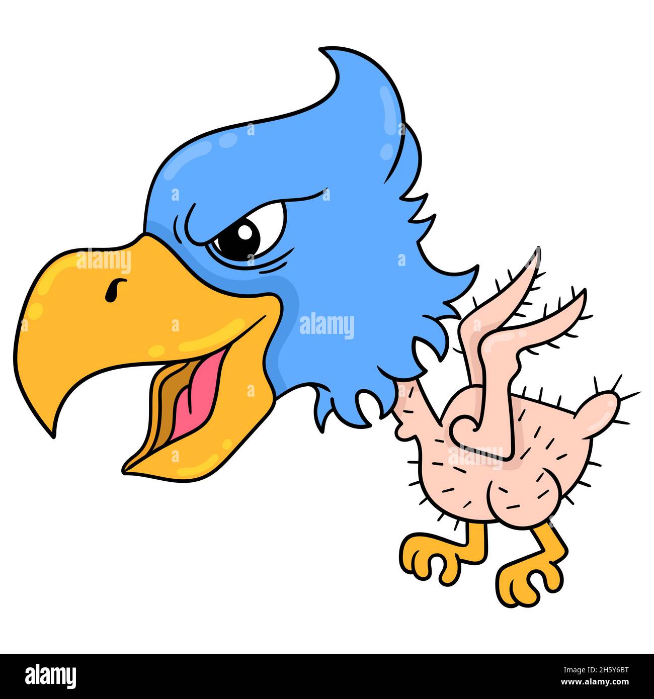 eagle flying with feathers falling fierce face Stock Vector Image & Art ...