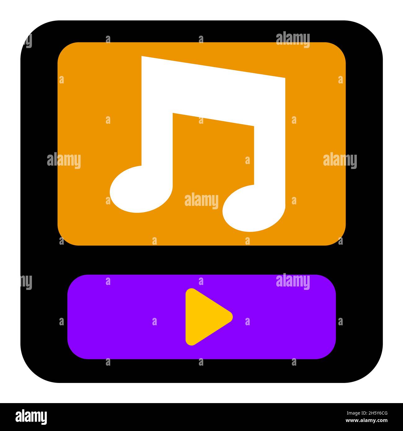 Music emoji icon vector vectors Cut Out Stock Images & Pictures - Alamy