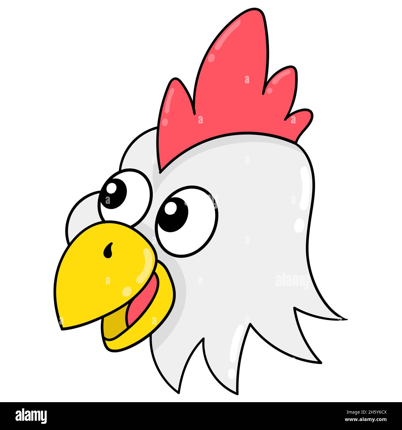 happy smiling face rooster head Stock Vector Image & Art - Alamy