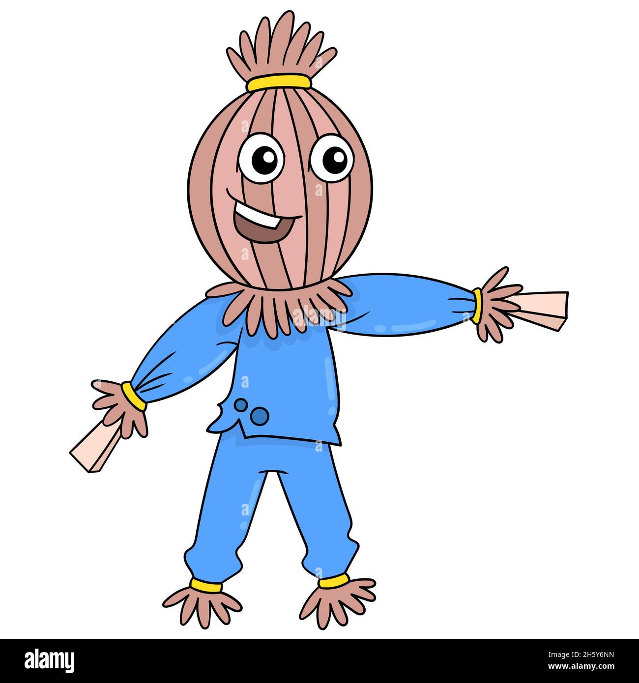 happy smiling straw faced monster Stock Vector Image & Art - Alamy