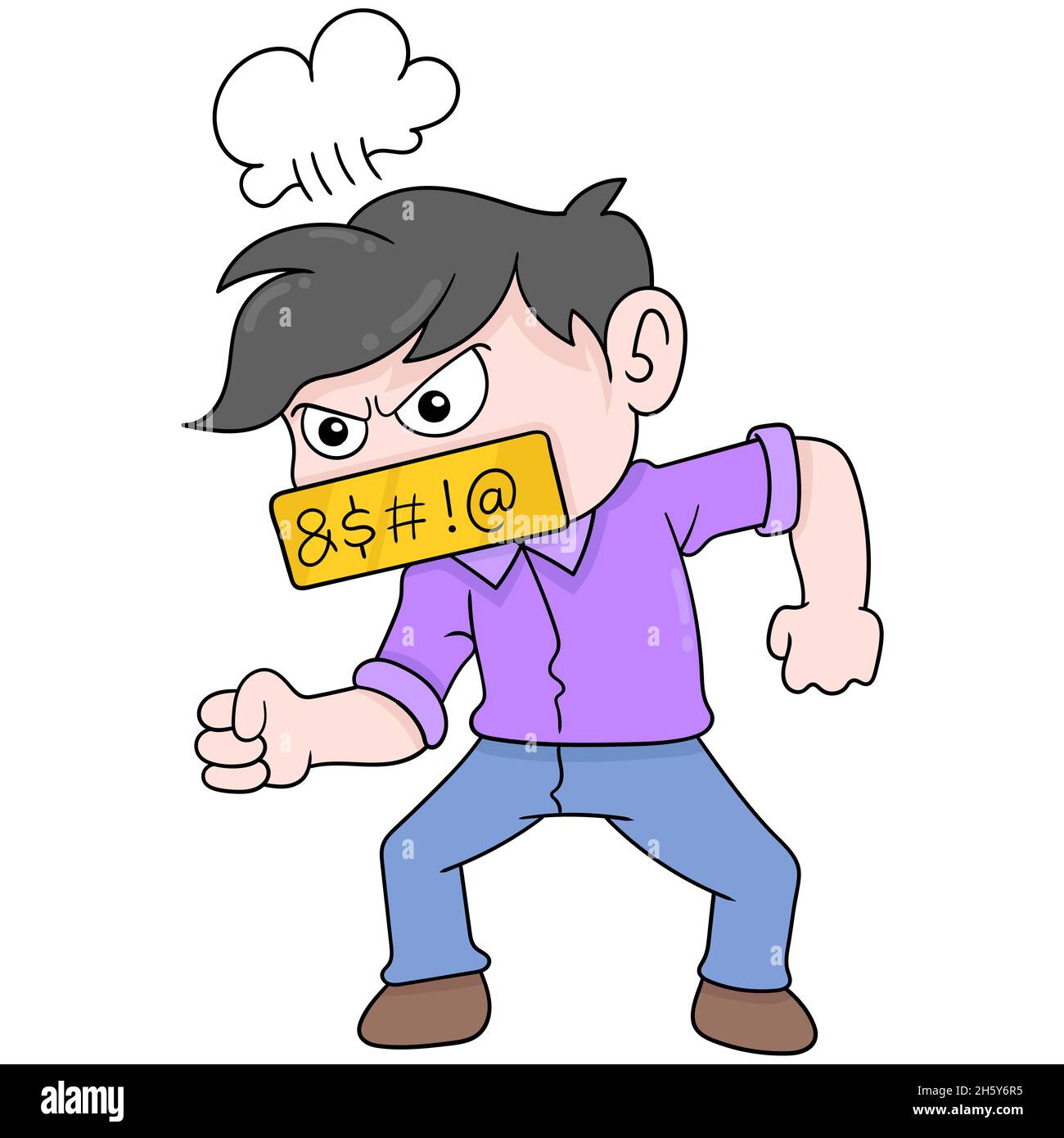 man with angry face cursing Stock Vector Image & Art - Alamy