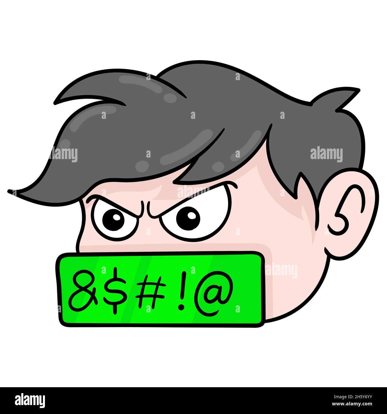 Cursing vector vectors hi-res stock photography and images - Alamy