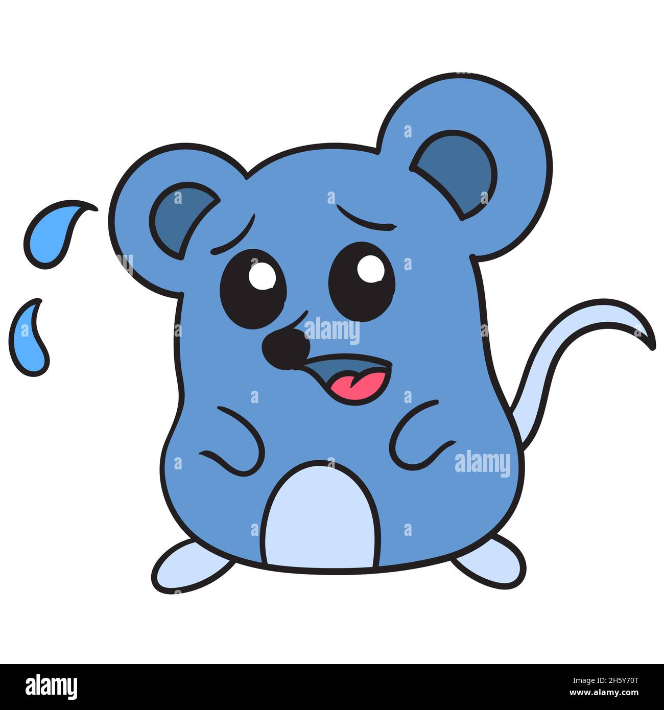 little rat animal with a scared face Stock Vector Image & Art - Alamy