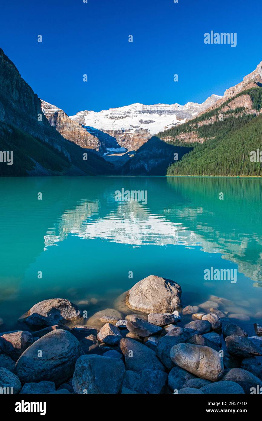 Lake Louise and Victoria Glacier Banff National Park Alberta Canada in ...
