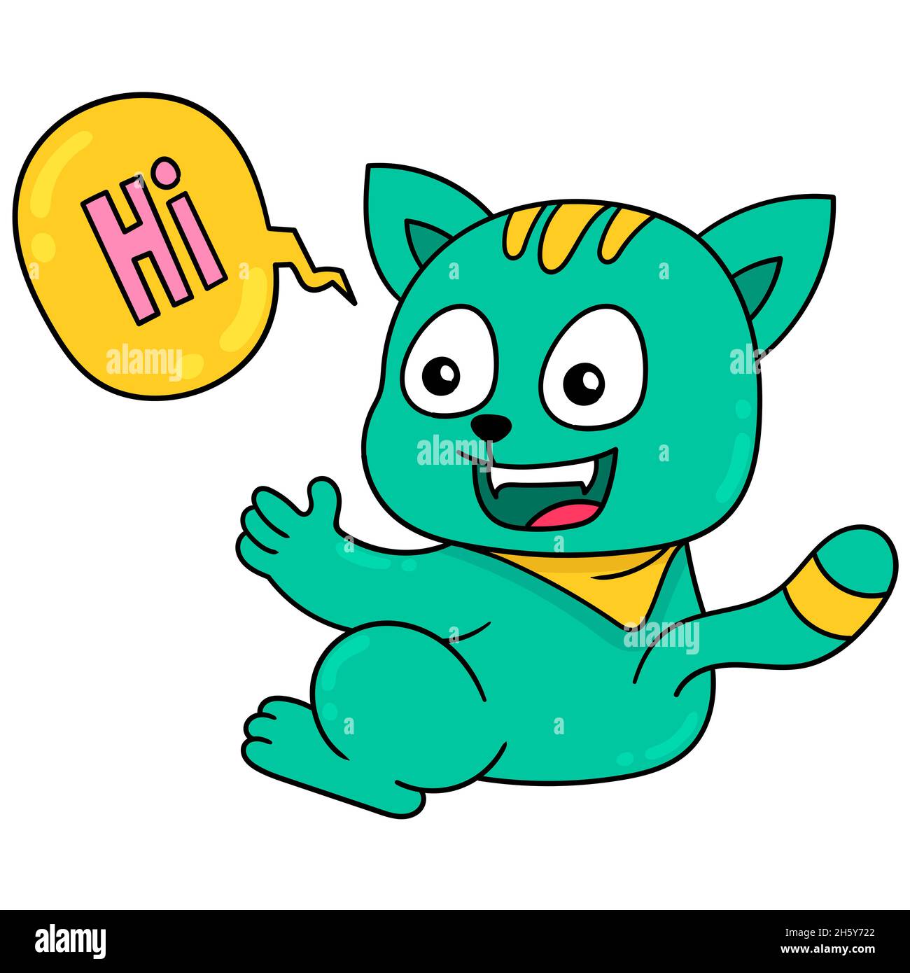 Cat saying hello hi-res stock photography and images - Alamy