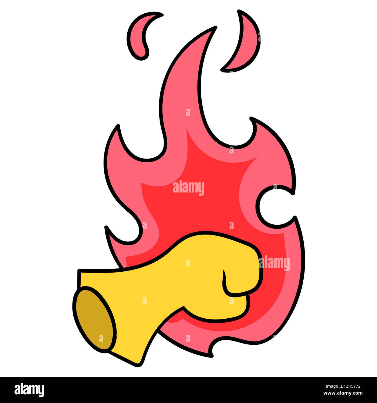 Flame emoticon vector vectors Cut Out Stock Images & Pictures - Alamy