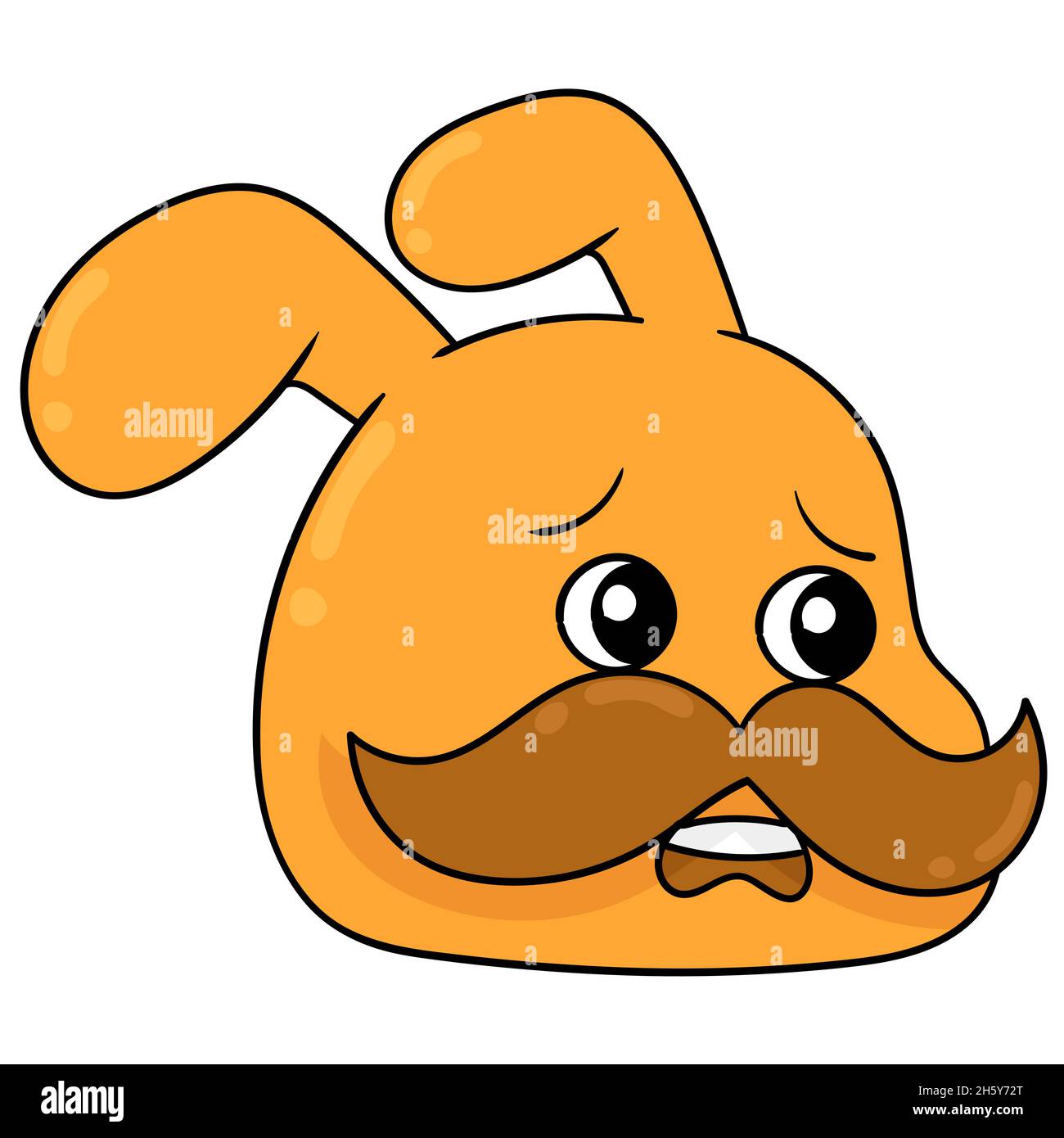 the head of the father of the rabbit is orange with a thick mustache ...