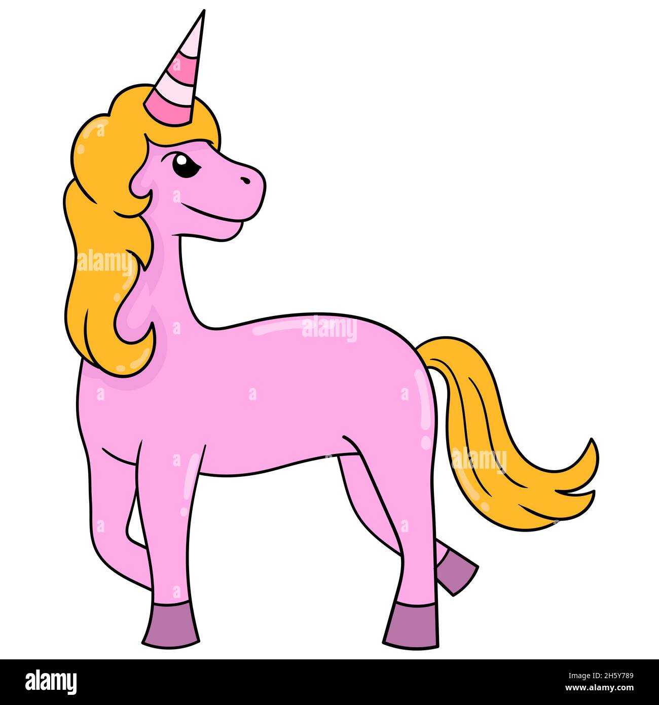 cute pink unicorn Stock Vector Image & Art - Alamy