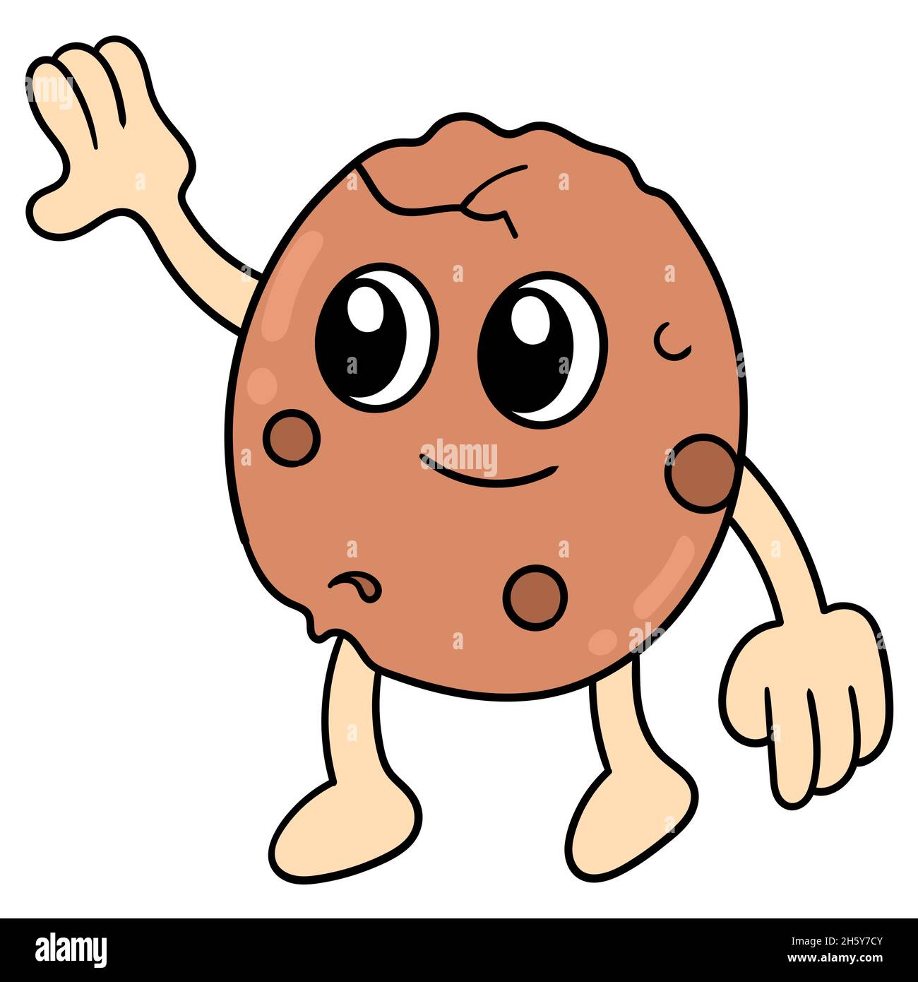 Cartoon character chocolate cookies Cut Out Stock Images & Pictures - Alamy