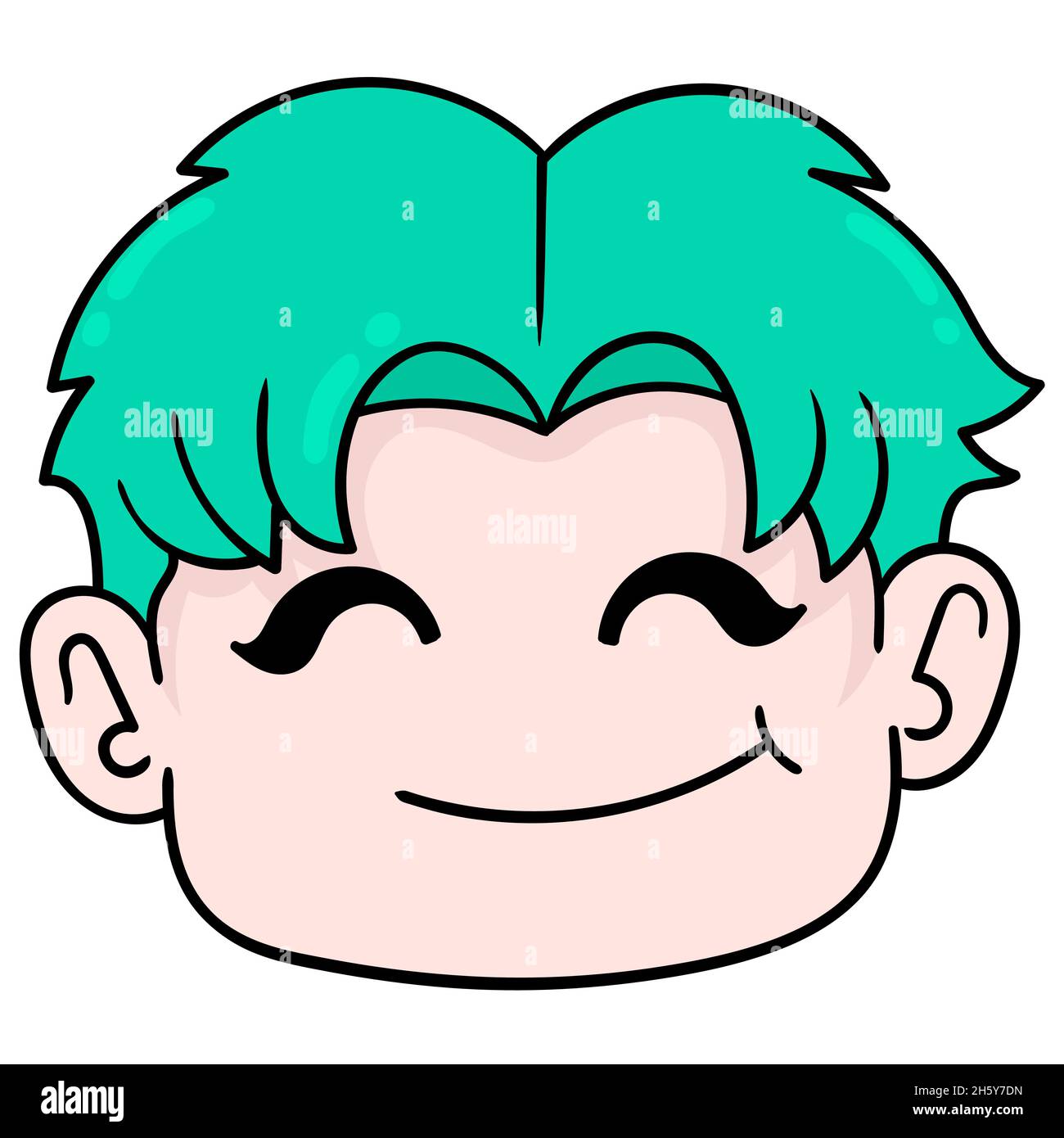 chubby smiling face boy head Stock Vector Image & Art - Alamy