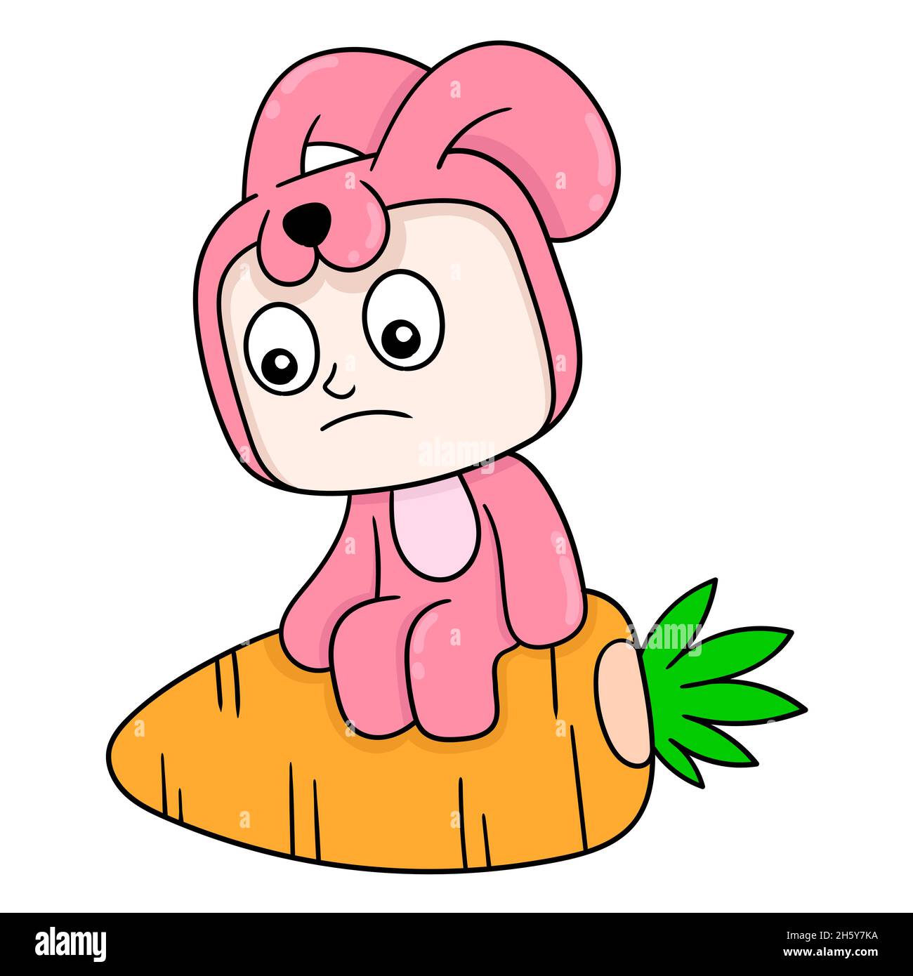 Cute carrot emoji character Stock Vector Images - Alamy