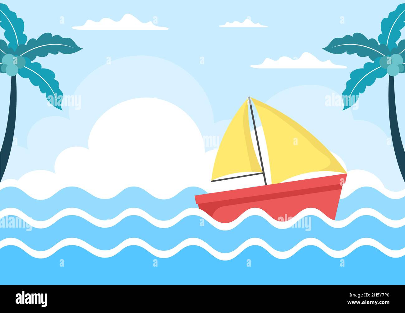 Sailing Boat Cartoon