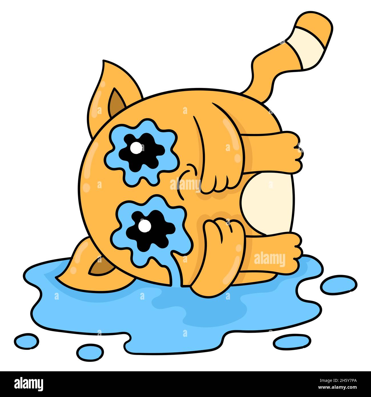 cat is heartbroken tears welling up Stock Vector Image & Art - Alamy
