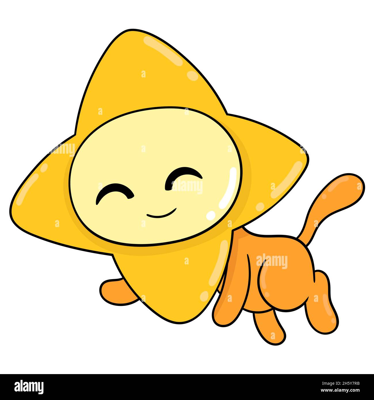 Cute kawaii star face emoticon hi-res stock photography and images - Alamy