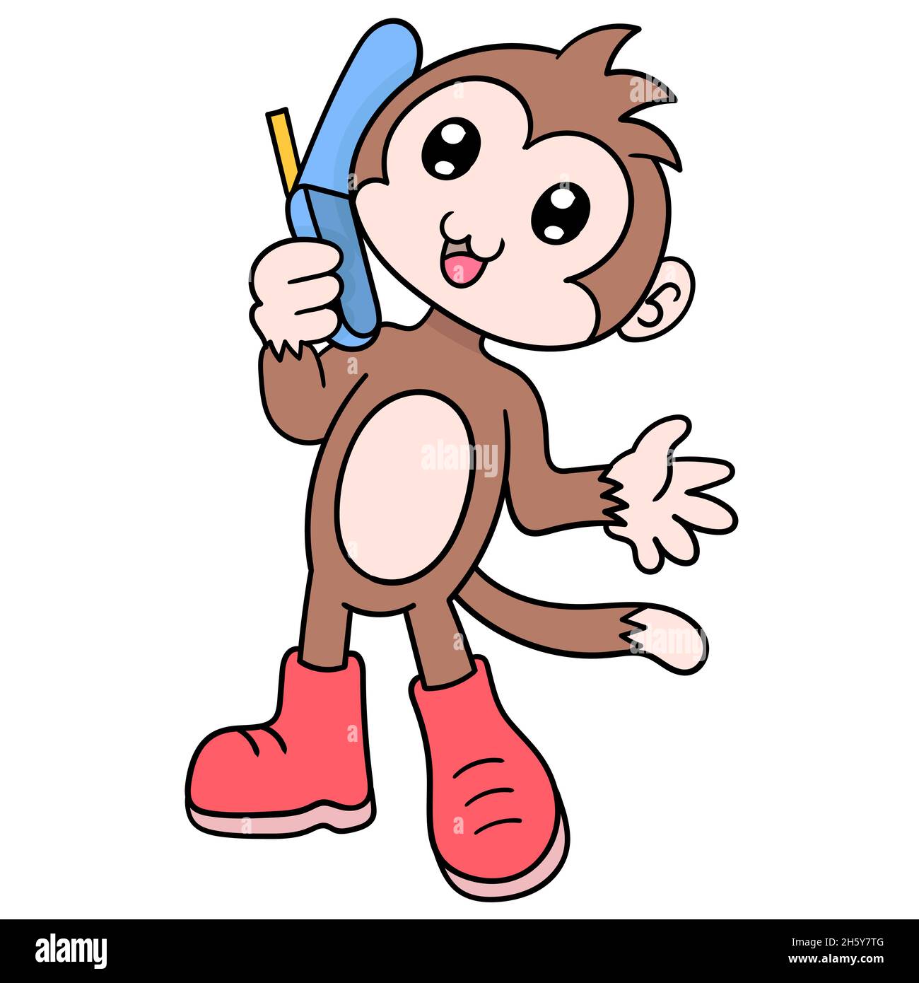 Monkey communicating Stock Vector Images - Alamy
